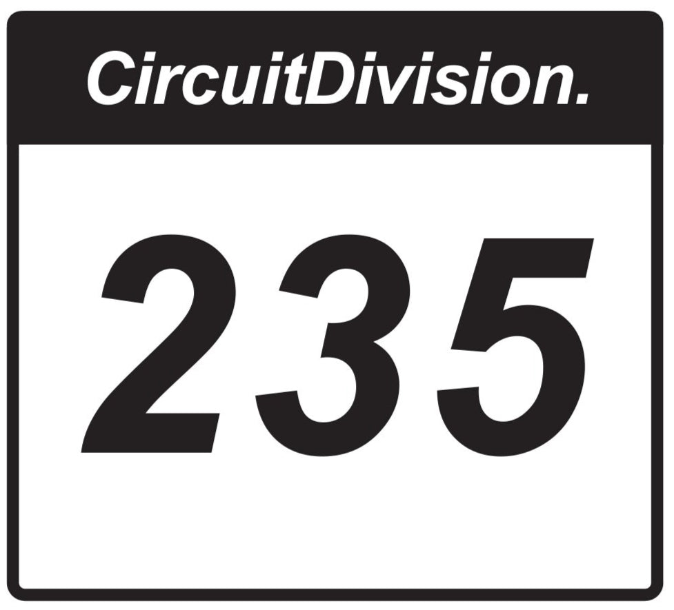 Track Number Plates – Circuit Division.